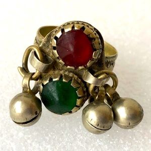 Jewelry | Vtg Belly Dancer Musical Bell Stone Ring S 9 As Is | Poshmark